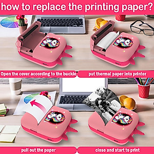 Darkant Stick Printer, Mini Thermal Printer, Portable Pocket Inkless Sticker for School Note, Photo, Bluetooth Sticker Printer Machine with Android & iOS Mobile