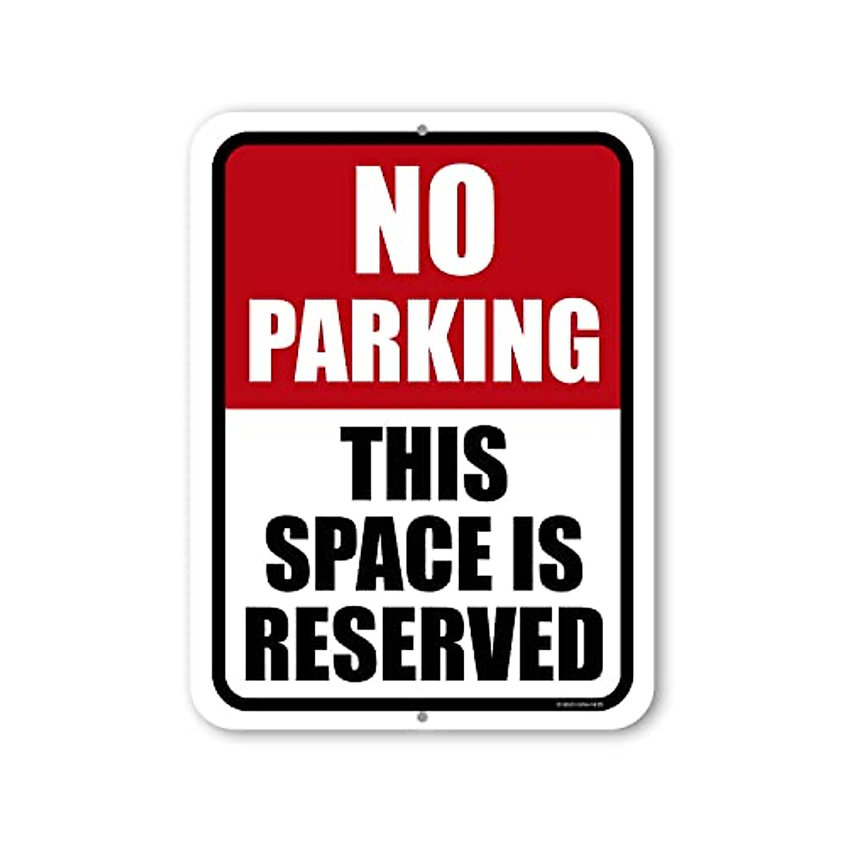 Honey Dew Gifts, No Parking This Space is Reserved, 9 inch by 12 inch, Made in USA, Metal Sign Post, Yard Signs, Yard Décor, Lawn Signs, Warning Signs, No Parking Signs, Reserved Signs