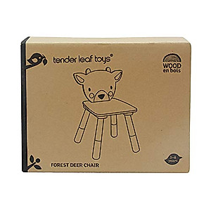 Tender Leaf Toys - Forest Table and Chairs Collections - Adorable Kids Size Art Play Game Table and Chairs - Made with Premium Materials and Craftsmanship for Children 3+ (Forest Deer Chair)
