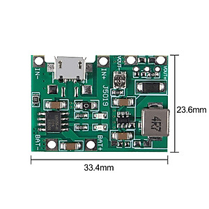 5PCS 3.7V 4.2V Lithium Liion Battery Charger Board Adjustable DC-DC Step Up Module Boost Charge Discharge Integrated Module TP4056 DIY Kit Parts