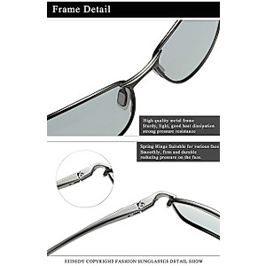 FEISEDY Classic Polarized Photochromic Sunglasses Driving Photosensitive Glasses B2444