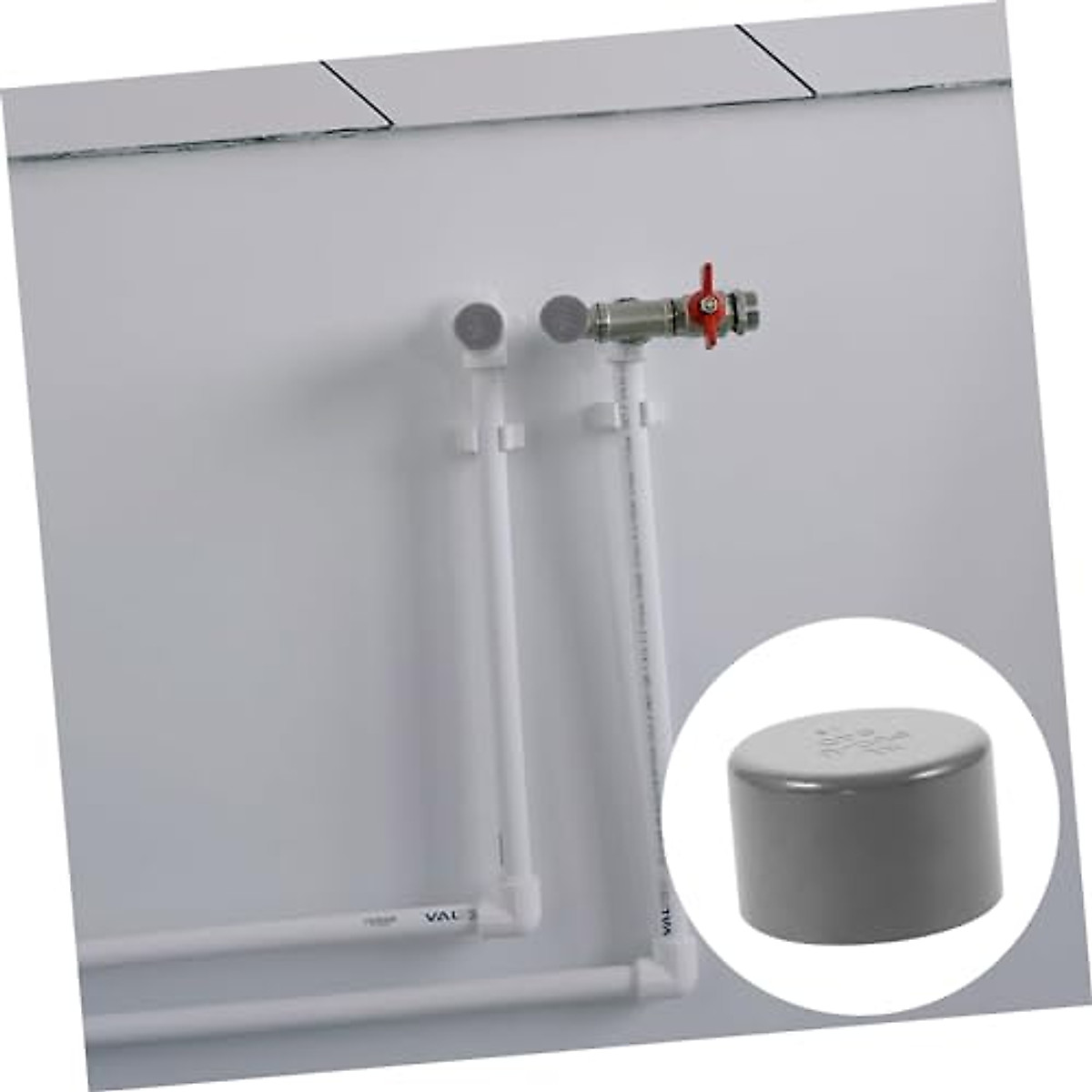 COOLHIYA 10pcs Water Pipe Cap PVC Pipe End Cap Fittings PVC End Cap Pipe End Protector Cap Replaceable Pipe Plugs Pipe Plug Cap Pipe End Plug Pipe End Caps Pipe End Cap Parts PVC Pipe Caps