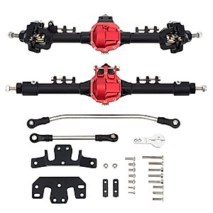 DKKY SCX10 Axles Front and Rear Axle Set, RC Crawler Axles for 1/10 RC Crawler Axial SCX10 & SCX10 II 90046 90047 D90 D110 RC Upgrades Accessories Part