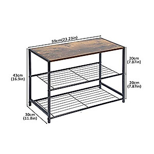 HOMEFORT 4-Tier Shoe Rack All Metal 3-Tier Shoe Rack