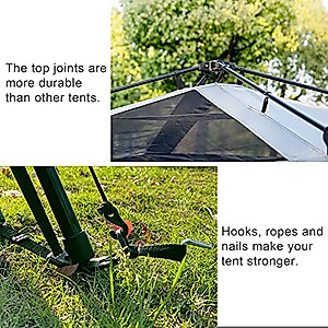 EVER ADVANCED 6 Person Blackout Camping Tent Instant Cabin Tents for Family with Rainfly, 60s Easy Setup, Water-Resistant, Blue