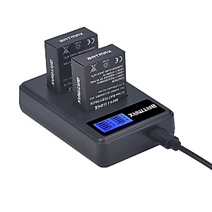 Batmax Battery (4-Pack) and LCD Dual USB Charger for Gopro 3 GoPro HERO3+, HERO3 and GoPro AHDBT-201, AHDBT-301, AHDBT-302 Action Cameras