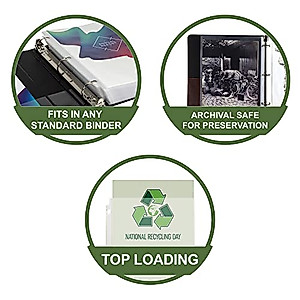 Samsill 500 Clear Heavyweight Sheet Protectors, 3.3 Mil Thickness, Top Loading / 3 Hole Design Page Protectors, Archival Safe for Photos or Printed Copy, Holds Multiple 8.5 x 11 Sheets, Bulk 500 Pack