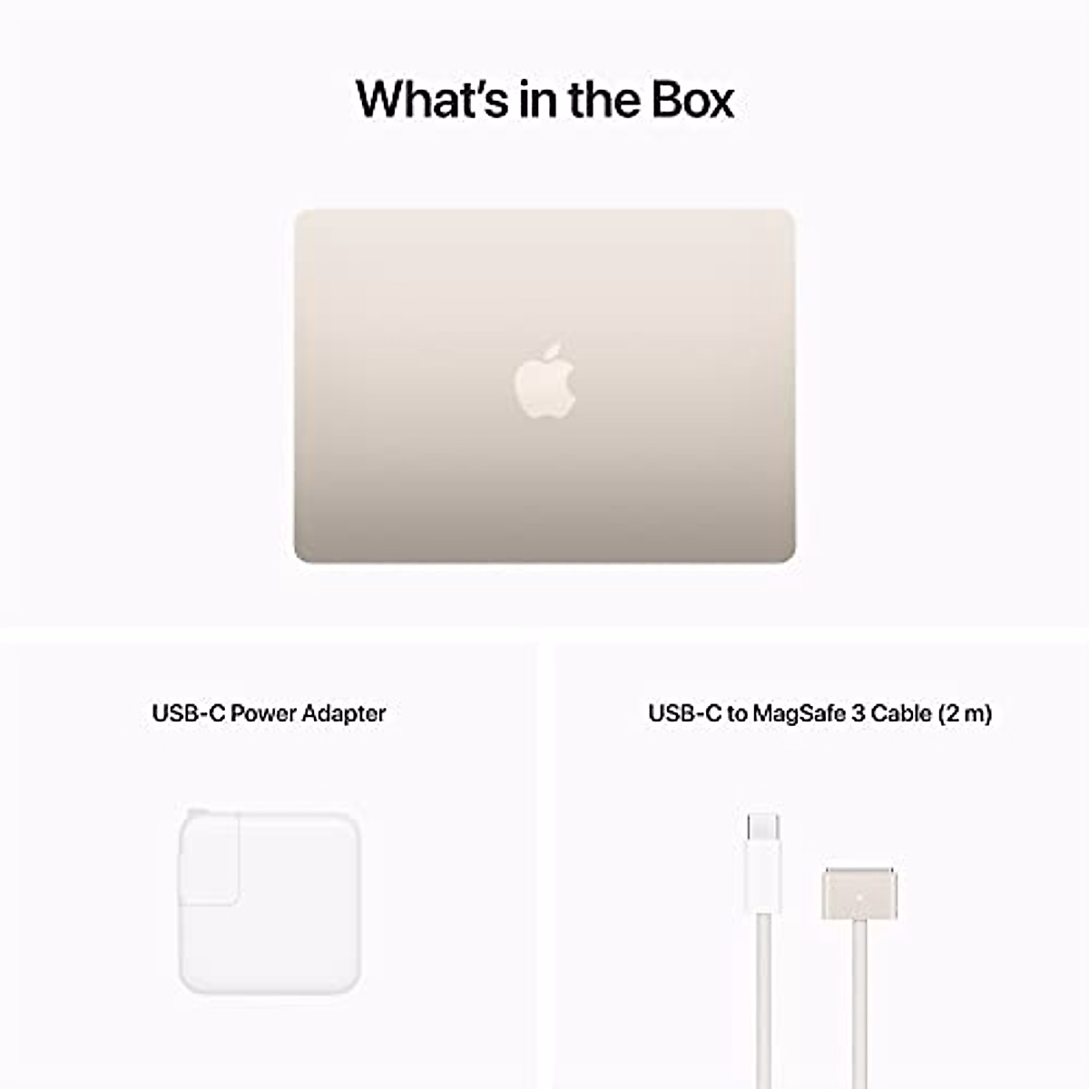 Apple 2022 MacBook Air M2 Chip (13-inch, 8GB RAM, 256GB SSD Storage) (QWERTY English) Starlight (Renewed Premium)