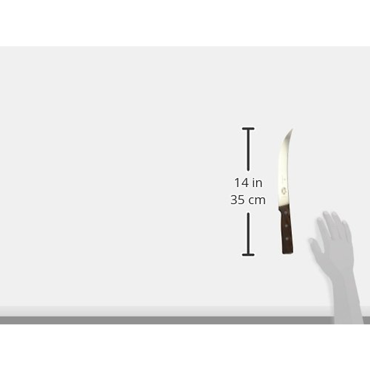 Victorinox 8-Inch Curved Breaking Knife with Rosewood Handle