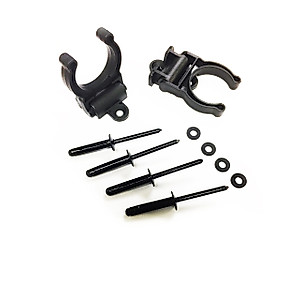 Pactrade Marine Boat Canoe Kayak Pair (2 PCS) of Black Folding Paddle Clip Kit