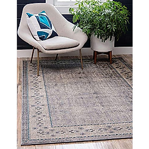 Unique Loom Salzburg Collection Classic Traditional Design Oriental Inspired Area Rug, 10 ft x 13 ft, Gray/Beige
