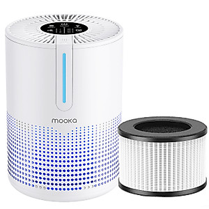 MOOKA Genuine True H13 HEPA Air Filters Replacement for M01 Purifier, Removes Dust, Smoke, Odor, Dander, Pollen, 1 Pack
