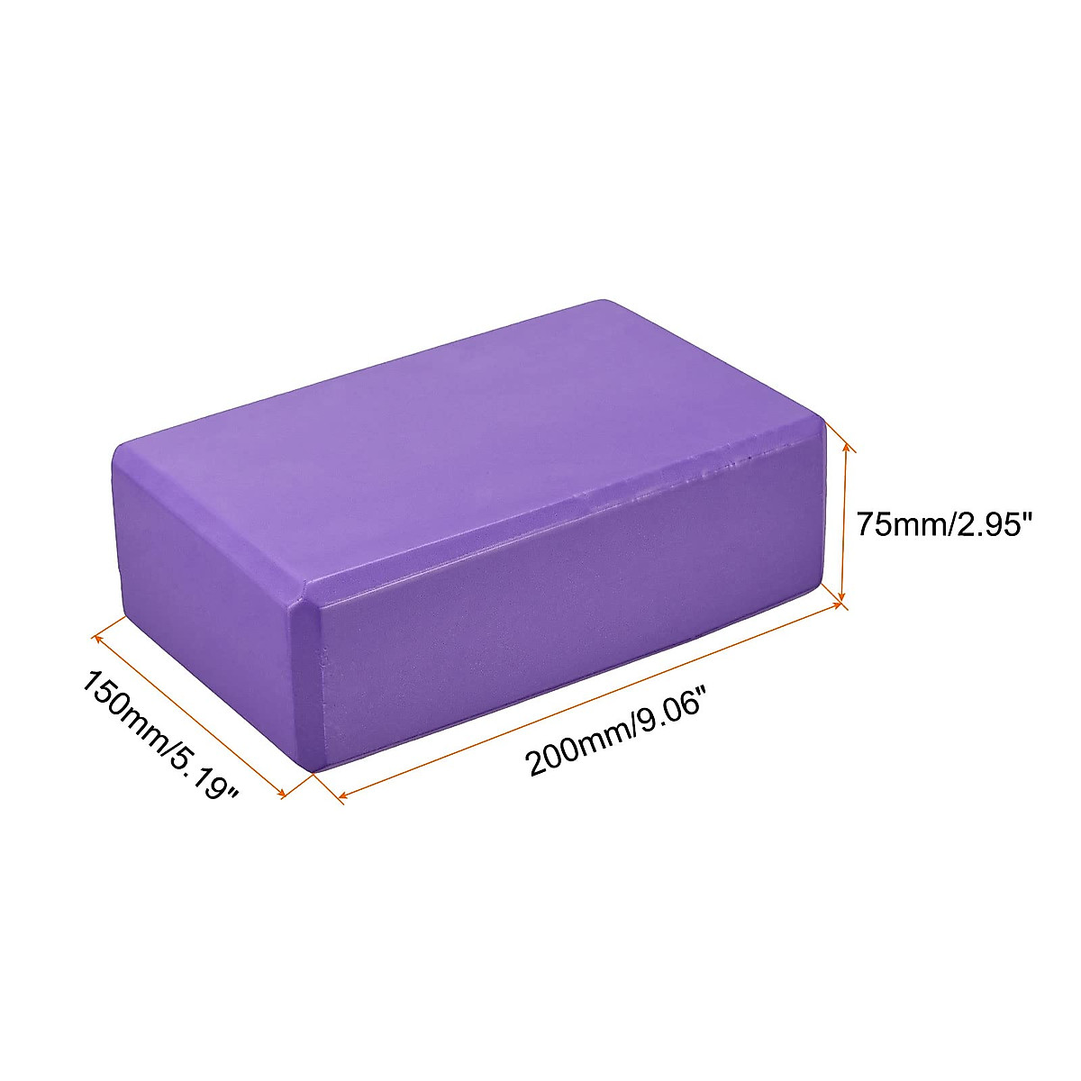 uxcell Yoga Block 9"x6"x3" Light Weight High-Density EVA Foam Brick for Beginners, Yogis, Pilates, Meditation, Purple