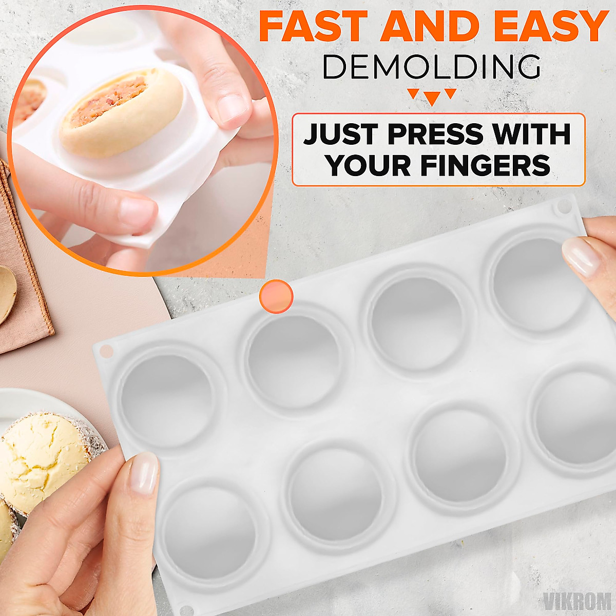 Round Silicone Molds for Chocolate - 8 Cavity Apple Mold 3d Silicone Molds for Baking Molds Silicone Shapes Ice Cream Cake Candy Molds Silicone - White Chocolate Dessert Molds Cake Baking Supplies