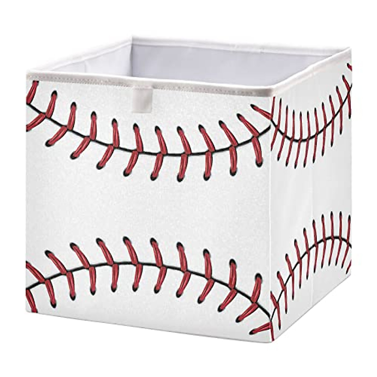 Softball Baseball Storage Basket Storage Bin Square Collapsible Laundry Baskets Large Toy Chest Organizer for Rooms Playroom Shelves