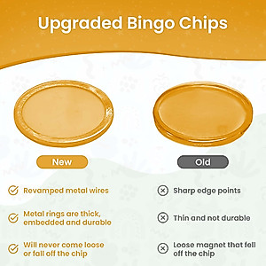 MR CHIPS Made in USA Magnetic Wand with 100 Bingo Plus Extra Yellow