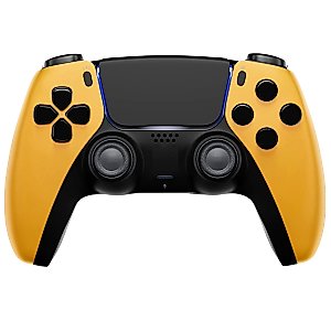 MODDEDZONE Wireless Controller for PS5 with Exclusive and Unique Designs Compatible with PlayStation 5 - The Ideal Christmas Gift for Gaming Enthusiasts - Expertly Crafted in USA Caution Yellow