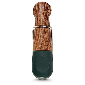 Phantom Chef Set of 5 Bag Clips | Durable, Long-Lasting, Soft Touch, Kid-Friendly Seal Grips | Food Chip Bag Clips for Food Storage | Reusable | Zero Waste Kitchen Clips | Small Head Clip (Green)