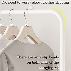 ZBYL Clothing Rolling Wardrobe Garment Rack with Wheels, Metal Clothes Closet Rack with Bottom Shelf, Portable Organizer Standard Rod with Hooks for Hanging Clothes, 68×160cm