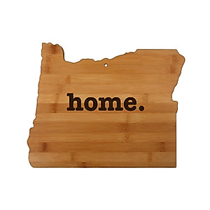 Oregon State Shaped Bamboo Wood Cutting Board Engraved home. Personalized For New Family Home Housewarming Wedding Moving Gift