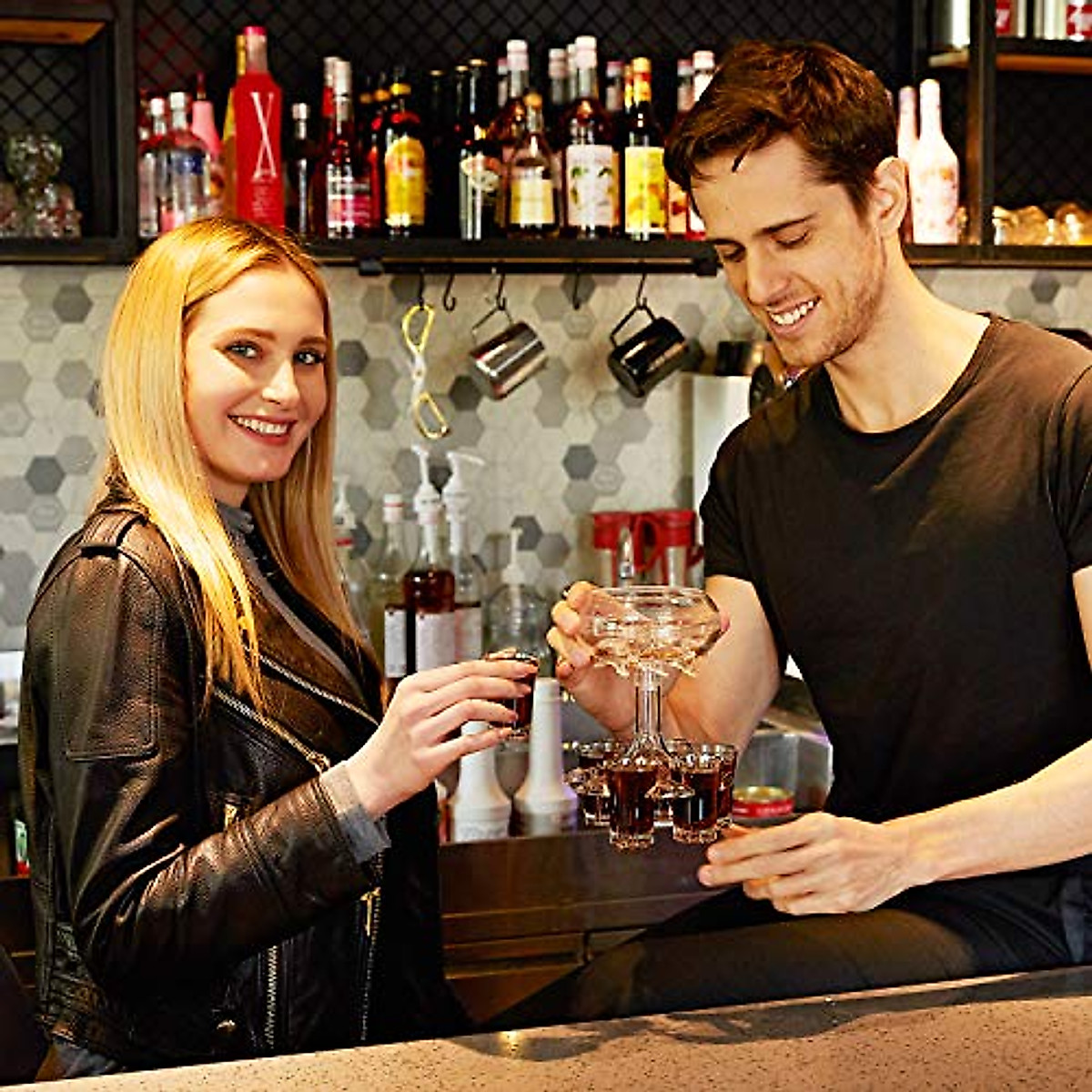 1-6 shot glass dispenser and holder