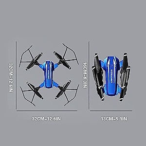 Drone with 8K Dual Camera for Adults Kids 8-12, Multi-directional Automatic Obstacle Avoidance UAV HD Aerial Photography Toy Radio-controlled Aircraft Quadcopter, Gesture Photo/Video (Blue)