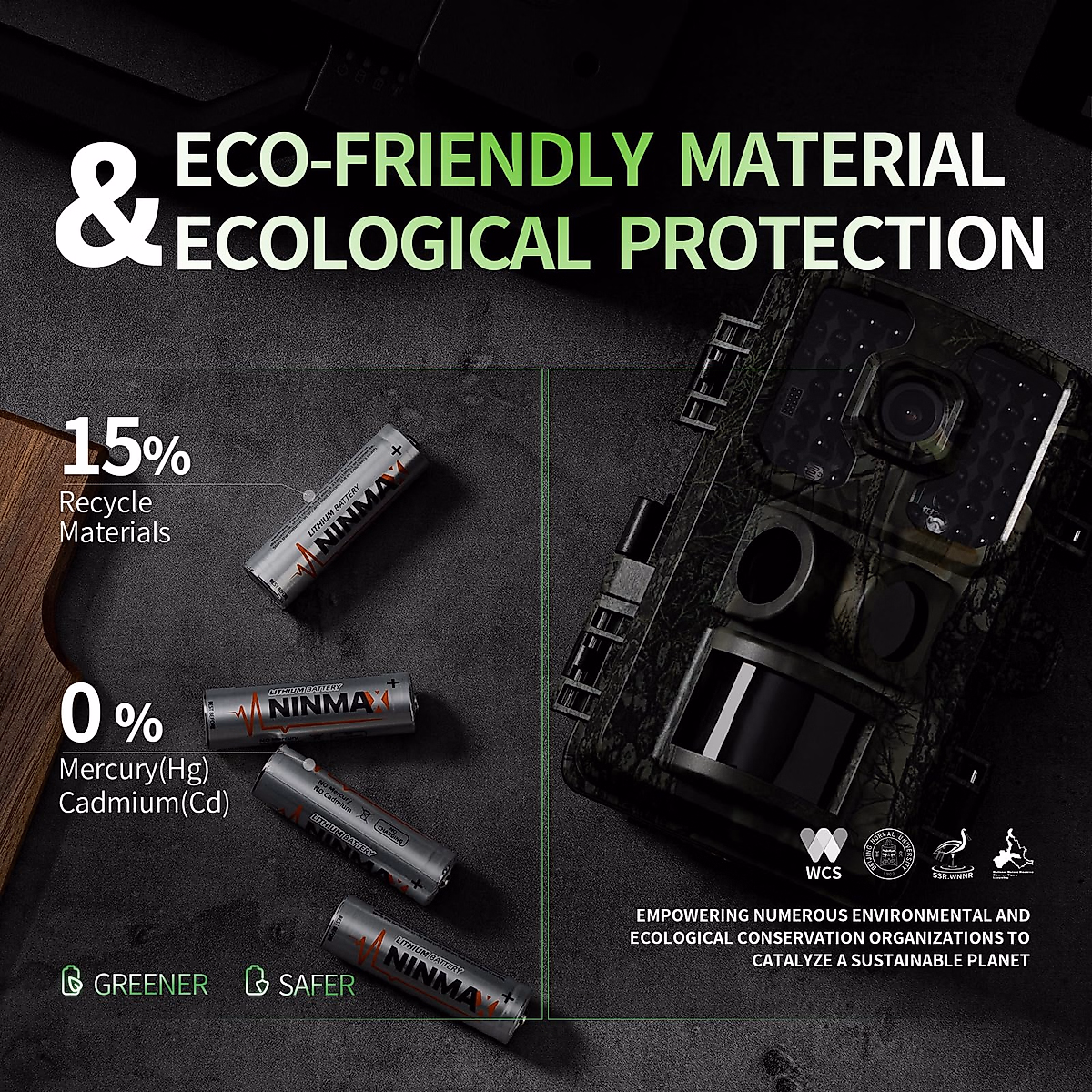 NINMAX® Lithium AA Batteries 3500mAh, 8 Pack 1.5V Longest Lasting Double A Battery for High-Tech Devices【Non-Rechargeable】