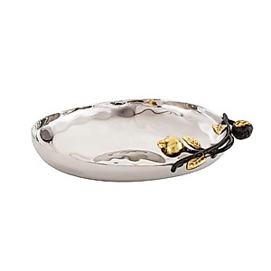 Yair Emanuel Steel Bowl with Pomegranate Branch, 13 fluid ounces