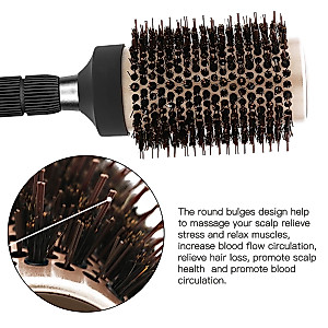 Aozzy Round Brush Set, Boar Bristle Round Brush for Blow Drying, 4 Different Sizes, Nano Thermal Barrel Round Hair Brush for Curling and Straightening, Drying, Styling, Blow Out Brush for Women