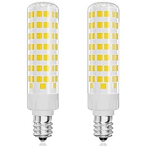 SNBIHIBE E12 Led Chandelier Light Bulbs 10W,100watt Equivalent Dimmable Bulb,6000k Daylight Candelabra Lights,110-120v Ac 1000Lm C7 T6 Bulb,No Flicker for Ceiling Fan Pendant Lighting Salt Lamp 2pcs