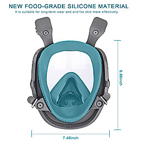 15 in1 Full Face Large Size Reusable Respirator,Widely Used in Organic Gas,Paint spary, Chemical,Woodworking,Same as 6000 7800 FF-400 6000DIN V-Series(for 6800 Respirator)