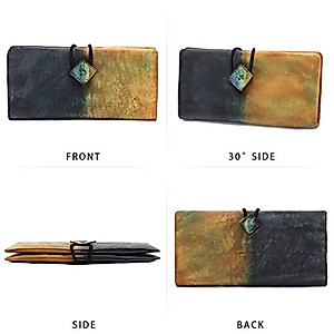 Genuine Leather Wallet for Women long Purse Slim Clutch vintage cowhide handmade Cash Card Holder Organizer (Brown)