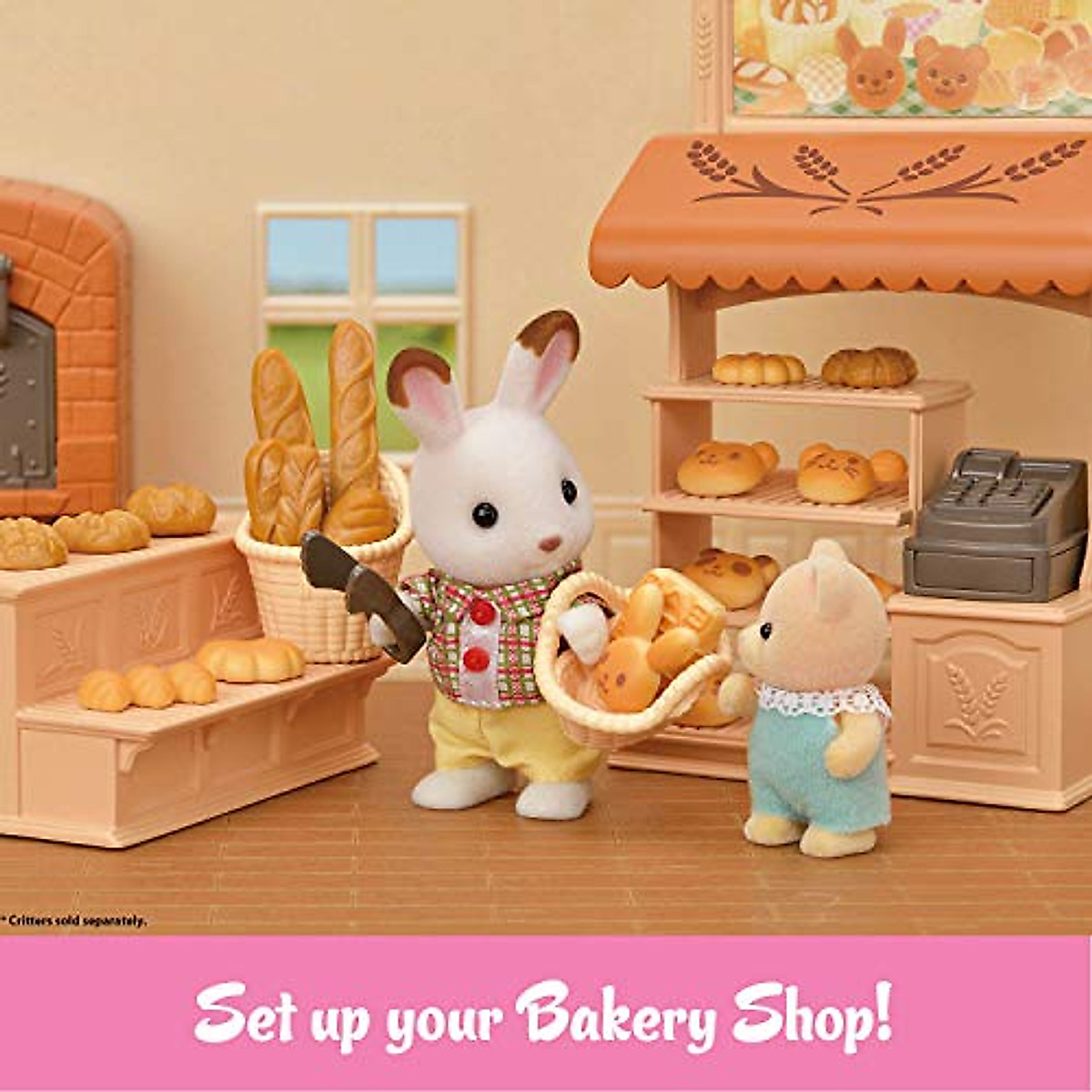 Calico Critters Bakery Shop Starter Set - Bake & Play with 53+ Pieces!