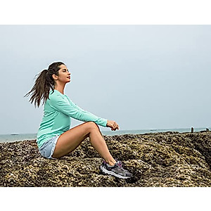 BALEAF Women's Long Sleeve Fishing Shirts UPF 50+ Sun Protection SPF Quick Dry Lightweight T-Shirt Outdoor Hiking Runing Light Green Size L