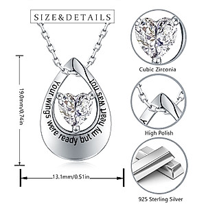 925-Sterling-Silver Teardrop Urn Necklace for Ashes - Hollow Teardrop with Heart Cremation Jewelry Ash Silver Tear Drop Urn Jewelry Water Droplets Urn Necklaces Ashes for Women Teen Girls
