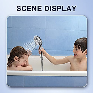 Shower Head Sink-Faucet Bathtub, Hose Sprayer Attachment with 5 Adapters, 79" Hose for Hair Washing, Pet Dog Rinse & Baby Bath, ON/OFF Extension for Tub Faucet, Utility Sink, Laundryroom, Garden