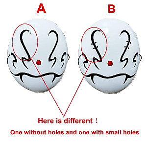 MEIFNG Rimuru Tempest Cosplay Mask+Pin,PVC Cosplay Mask with Role's Pin for Halloween (29-A), White, 165mm*208mm