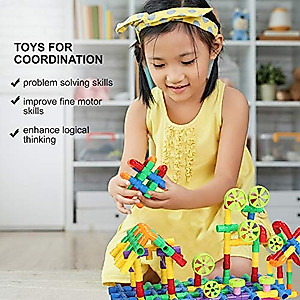 STEM Building Blocks Toy for Kids, Educational Toddlers Toddler Brain Toy Kit, Constructions Toys for 3 4 5 6 7 8 Years Age Boys and Girls – Creativity Kids Toys