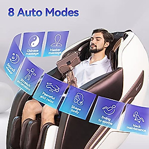 Real Relax PS6000 Massage Chair, 58.3D x 31.5W x 61.5H in, Brown