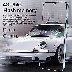 fannay 3G Mobile Phone, US Plug 100V to 240V 24MP Rear and 8MP Front Camera 6.3 Inch Ultra HD Screen Smartphone for Watching Video (Blue)