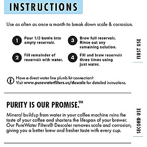 Descaler & Cleaner (12 Uses) - MADE IN USA - Descaling Solution for Keurig Brewers, Nespresso, Delonghi, Breville & All Coffee Makers & Espresso Machines
