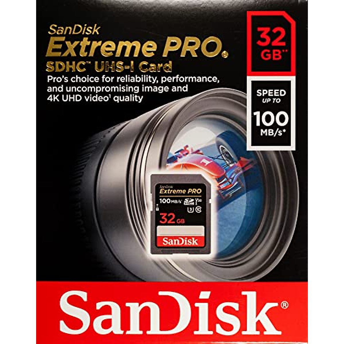 SanDisk 32GB (Ten Pack) SD HC Extreme Pro Memory Card for Digital DSLR Camera SDHC 4K V30 UHS-I (SDSDXXG-032G-GN4IN) with Everything But Stromboli (TM) 3.0 SD/TF Reader
