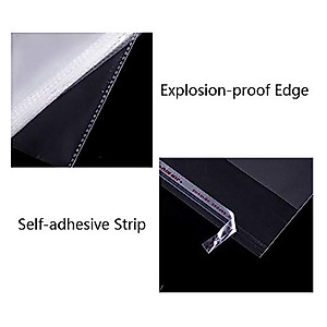 ericotry 100 Pcs 9x12 Clear Resealable Cello/Cellophane Bags Good for Bakery Candle Soap Cookie Poly Bags Gift T-Shirt and Artwork Packing Party Treat Wrap