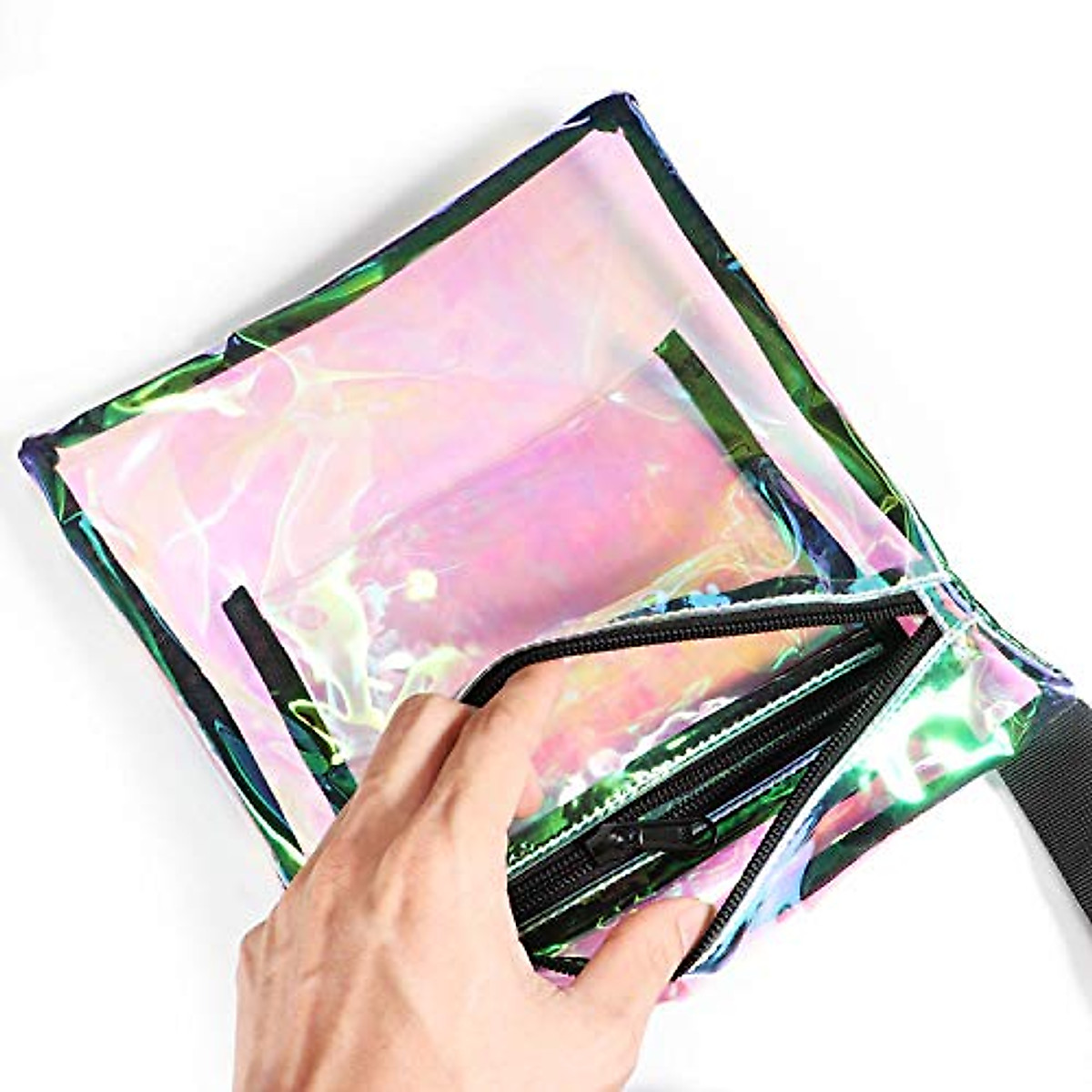 HULISEN Clear Crossbody Purse Bag, Stadium Approved, with Extra Inside Pocket
