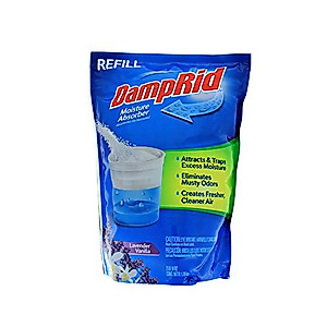 DampRid - Lavender Vanilla Moisture Absorber - 42 oz. Refill Bag – Attracts & Traps Moisture for Fresher, Cleaner Air