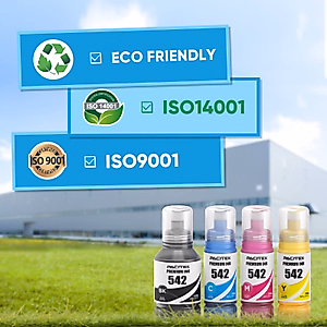 PACITEK 542 Pigment Ink Refill Ink Bottle Replacement for T542 Use with EcoTank ET-5800,ET-5850,ET-5880,ET-16600,ET-16650,ST-C8000 Printer(4 Pack)