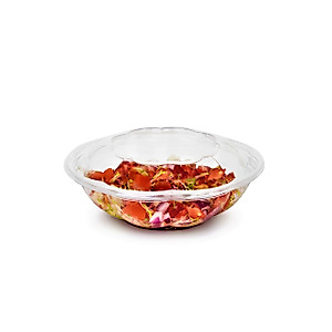 Green Direct 18 oz. Salad Containers with Lids - Pack of 50 | Clear Plastic Salad Bowls for Lunch, Serving, and Mixing