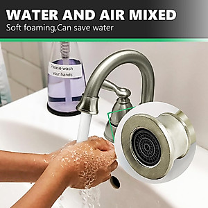 Faucet Aerator for Shower Bathroom Kitchen Faucet Parts Compatible with Moen 116618BN, High Flow Sink Aerator Replacement, 2.2 Gallon Per Minute, Finish Brushed Nickel