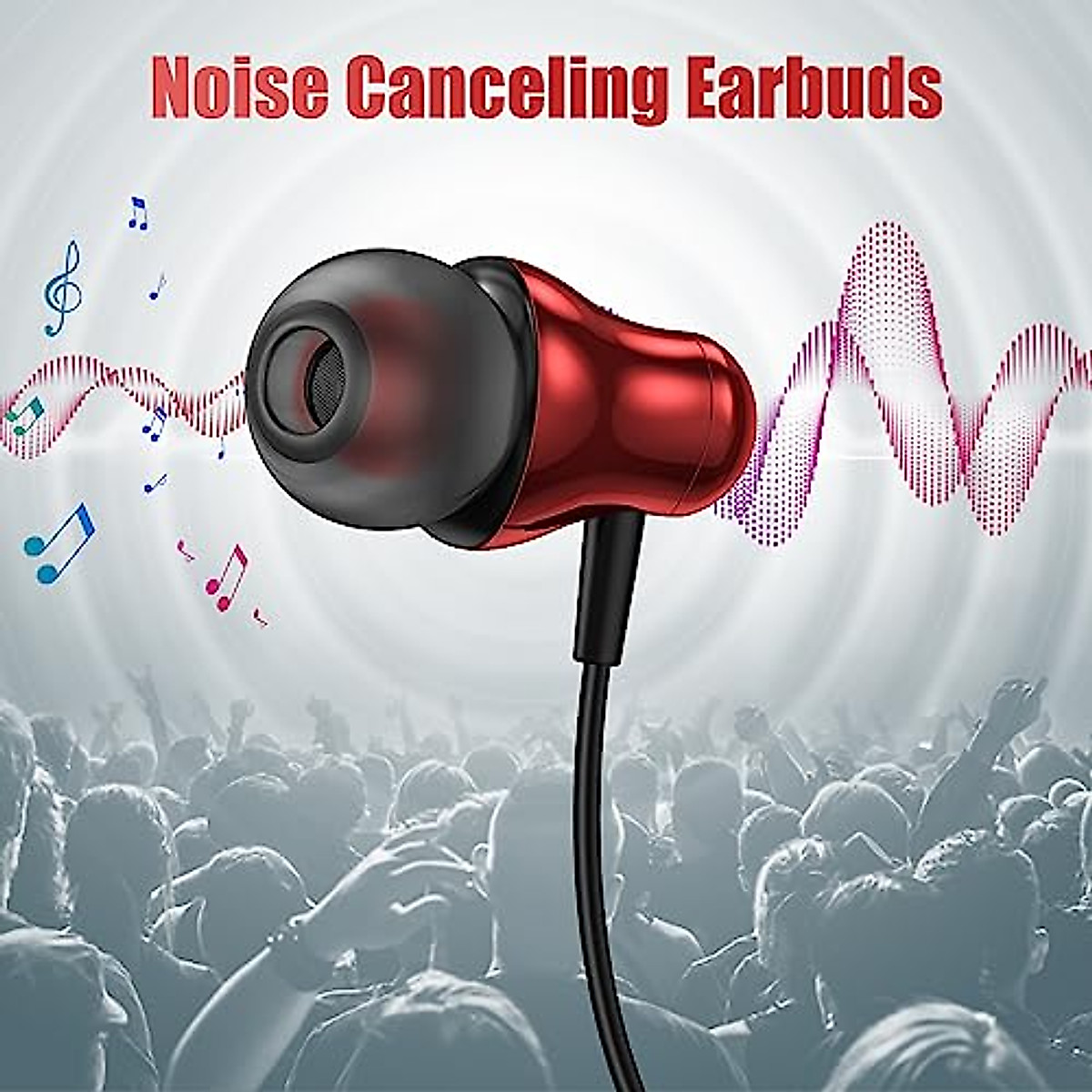 USB C Earbuds Headphones with Microphone for Samsung Galaxy S23 S22 Z Flip 5 Fold 4, Type C Headphone Wired Earphones in Ear Headset for Google Pixel 7 7A 6 6A OnePlus 11 Pro Moto Razr 40 Ultra Red