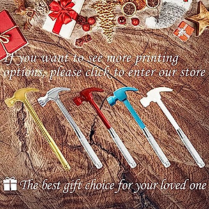 Metal Hammer & Screwdriver 6 in 1 Small Hammer, Multitool Camping Hammer Set with Slotted/Flat Head Phillips Screwdriver Hammers Hand Tools Multitool Hammer Best Gift for Sweetheart(Gold)